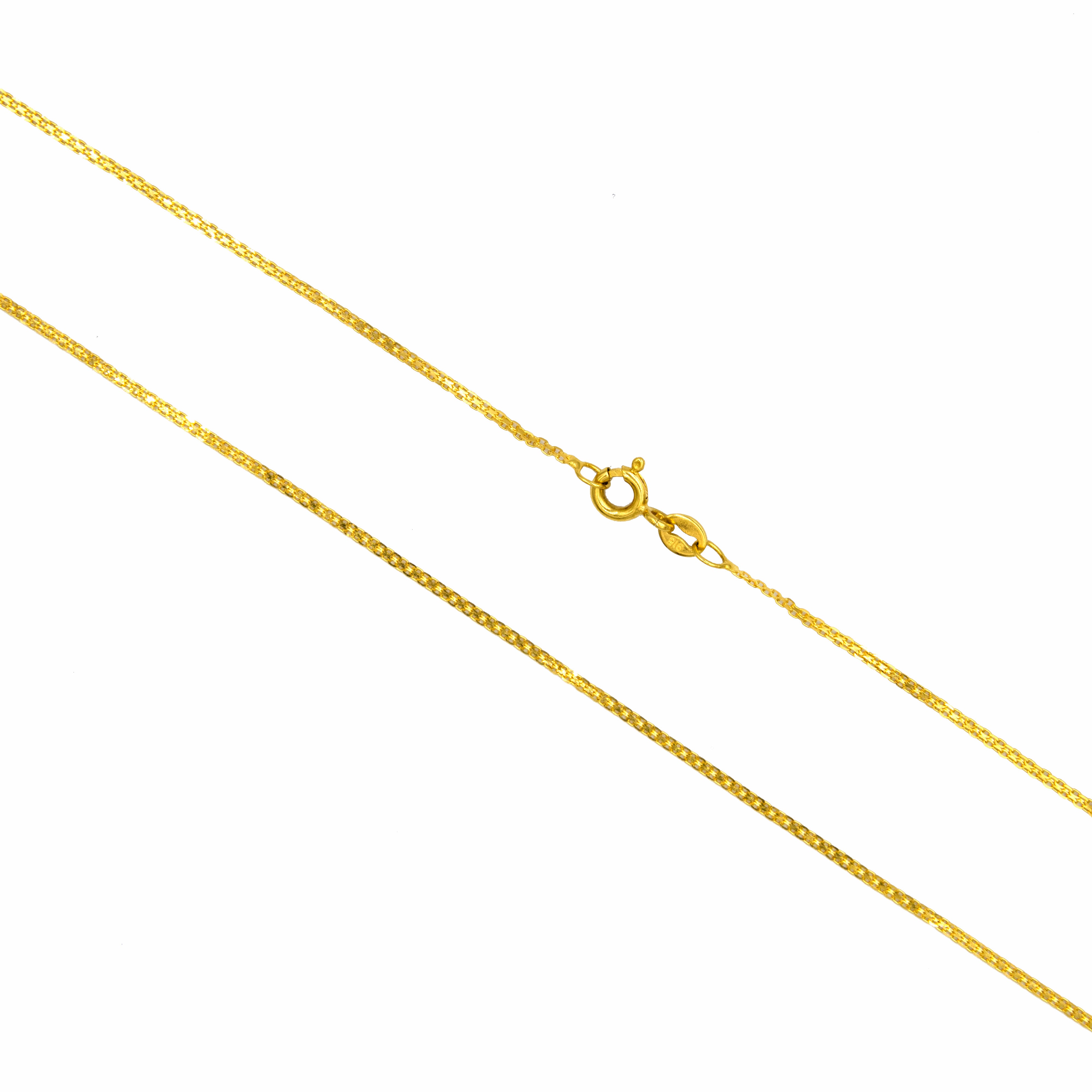 22K Gold Thin Milan Chain – Al Fanan Jewellery