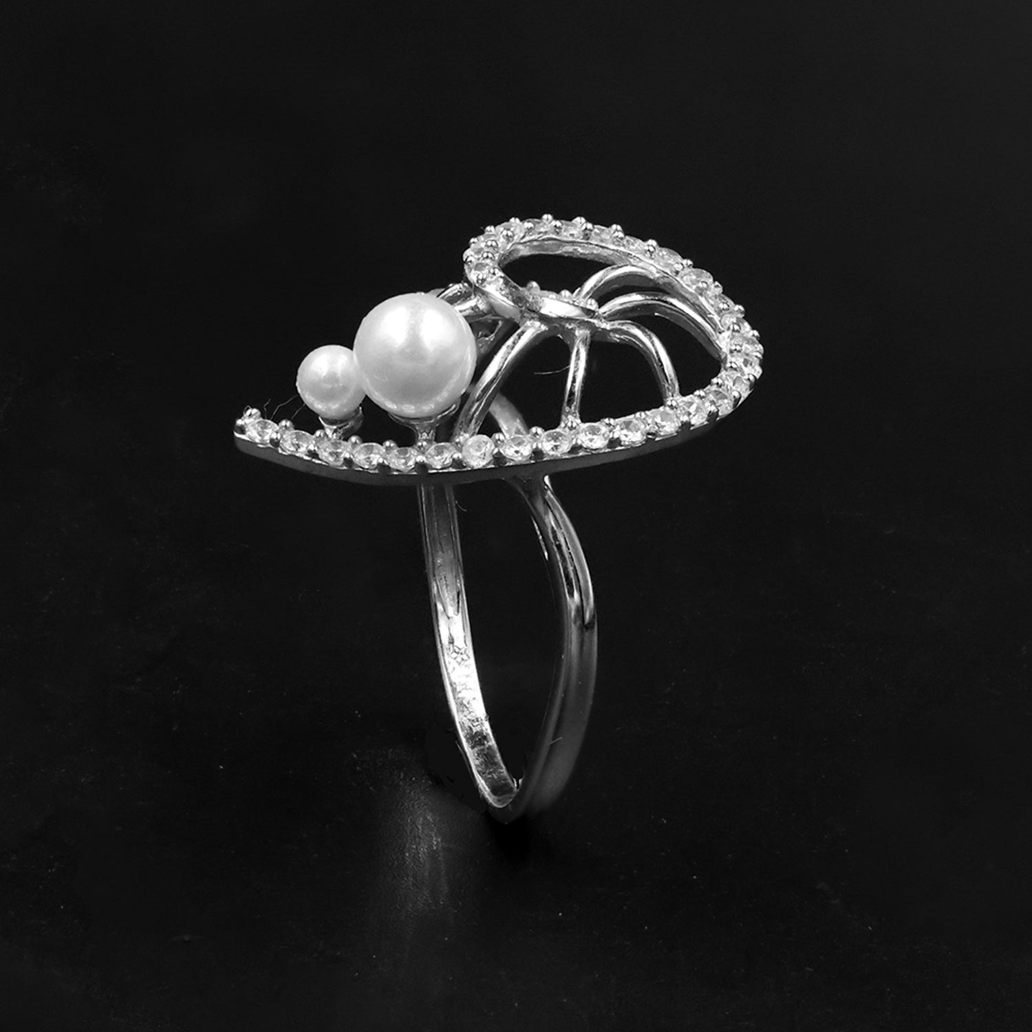 18K White Gold Ring No Making Charges AFR07612 – Al Fanan Jewellery
